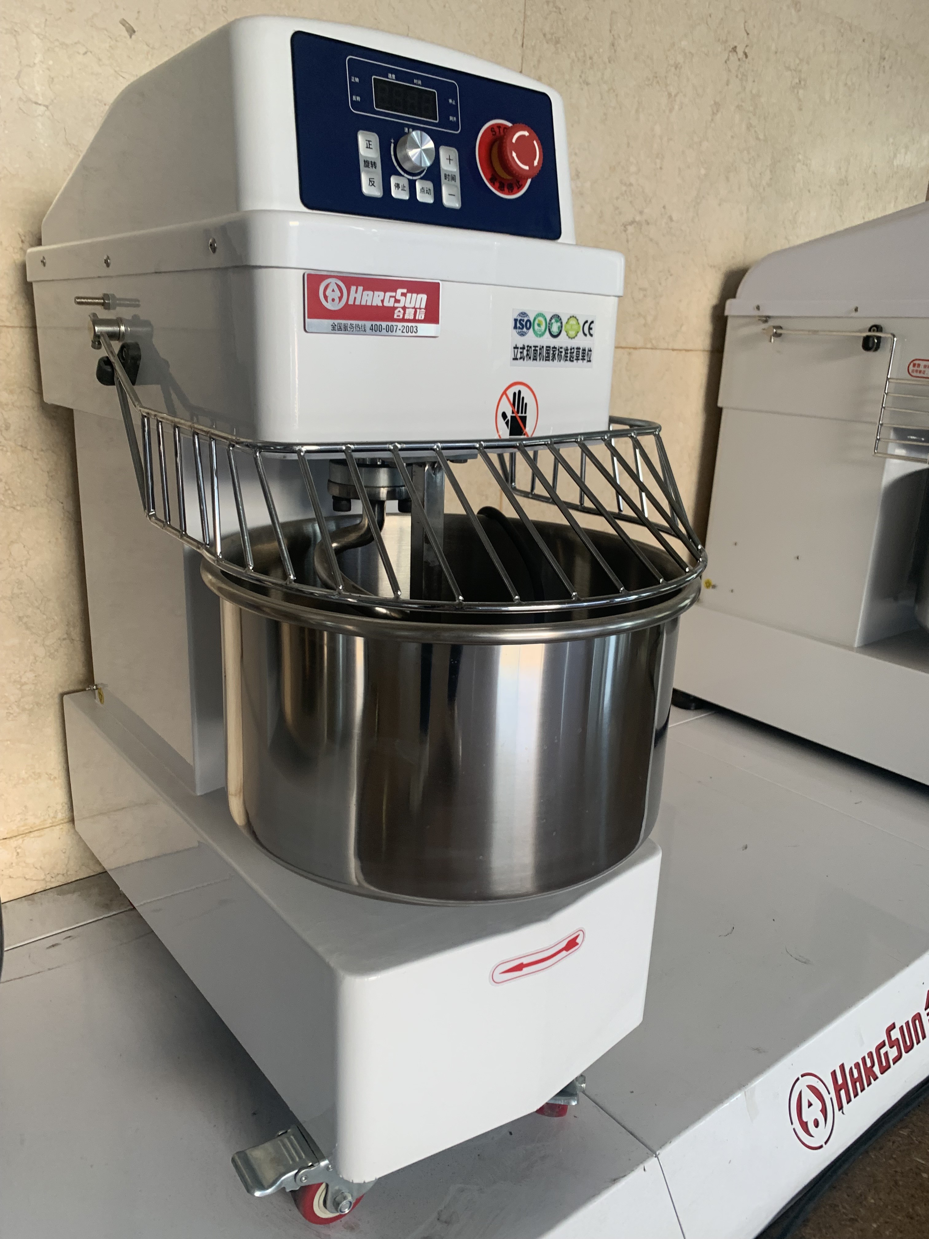 Frequency Convertor Spiral Dough Mixer 30L 12kg Heavy Duty Pizza Dough Mixer