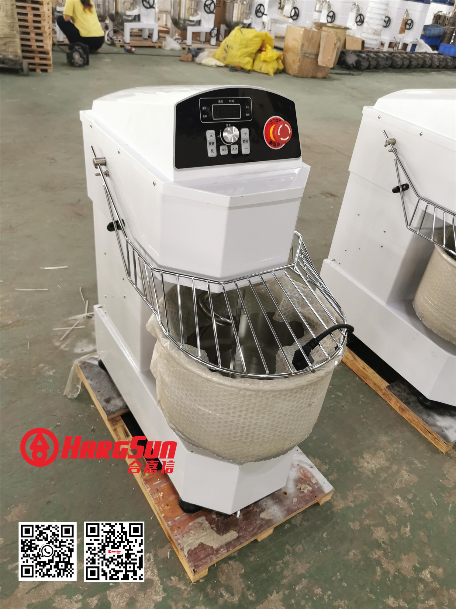 Cast iron 12kg Flour Spiral Dough Mixer 30 Liter With VFD For Pizza Dough